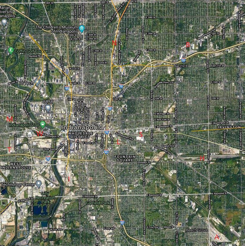 Towns and Nature: Indianapolis, IN: Railroad Hub