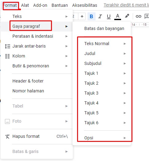 Generate Otomatis Daftar isi di Google Docs Documents