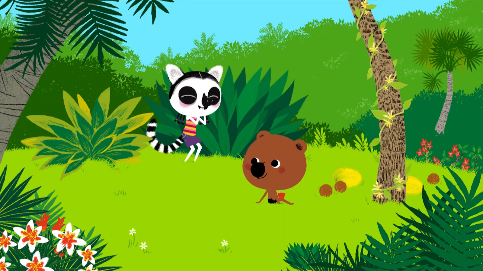 Shirtless Drawn Cartoon Boys: Mouk & Chavapa on the Beach 2