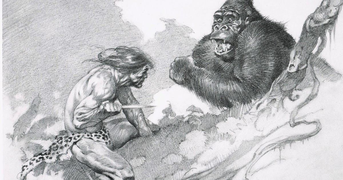 Cap'n's Comics: Tarzan Of The Apes Pencils by Frank Frazetta
