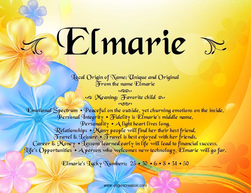 Elmarie | Unique Names