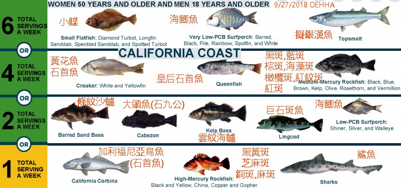 US West Scenery 美西風情: 加州魚類食用指南 Advisory for eating fish from San ...