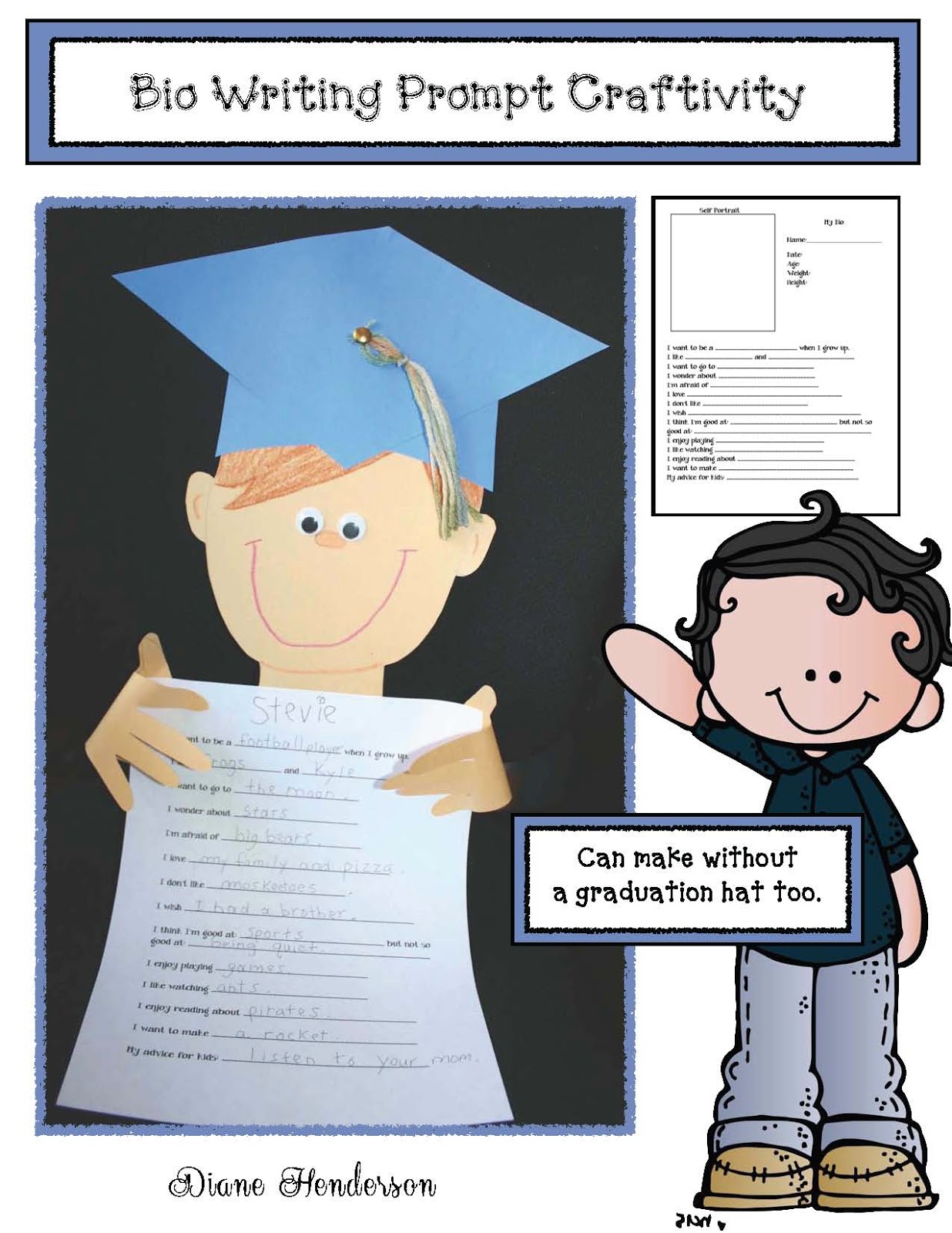 Beginning or end of the year writing prompt craftivity - Classroom Freebies