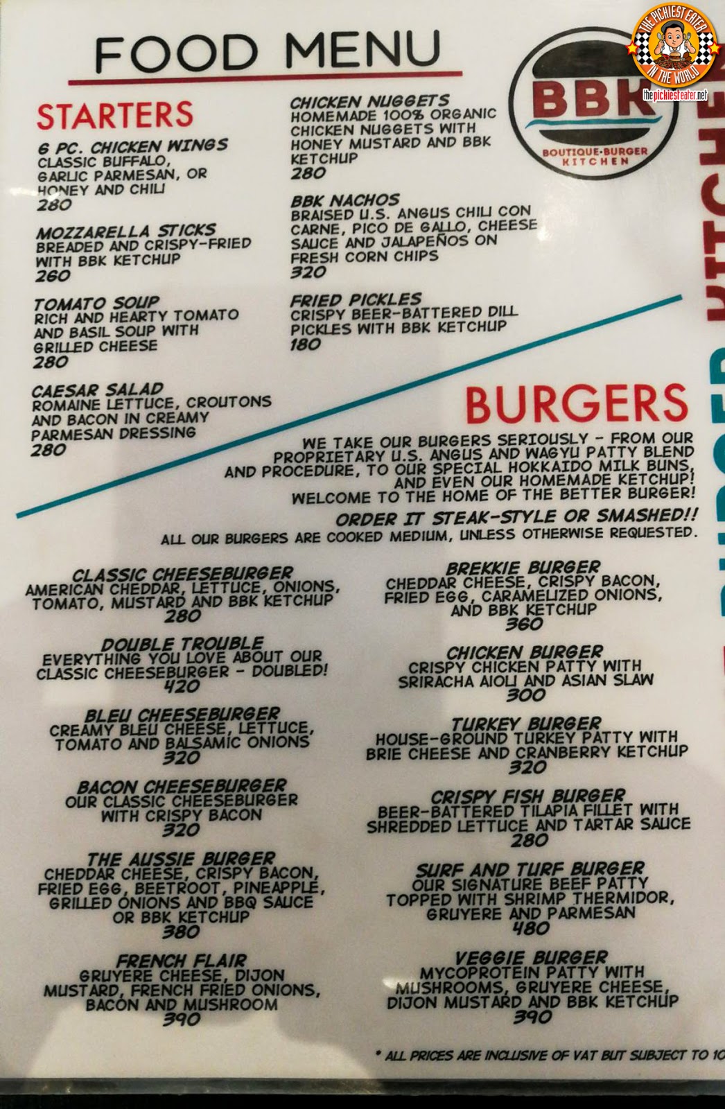 THE PICKIEST EATER IN THE WORLD: BOUTIQUE BURGER KITCHEN: A BURGER ...