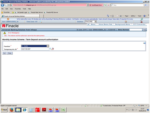 Solution for the Error - "The Enterer and the authorizer cannot be the ...