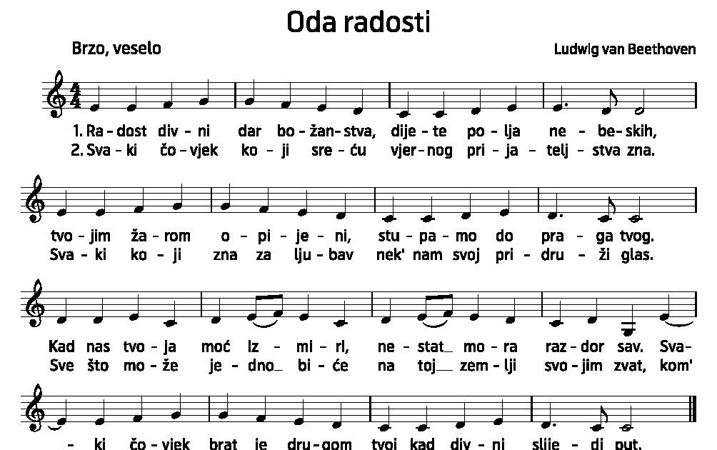 Župni zbor: Ludwig van Beethoven: Oda radosti