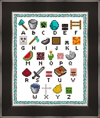 Happy Cupcake Creations: Minecraft ABC Cross Stitch Pattern
