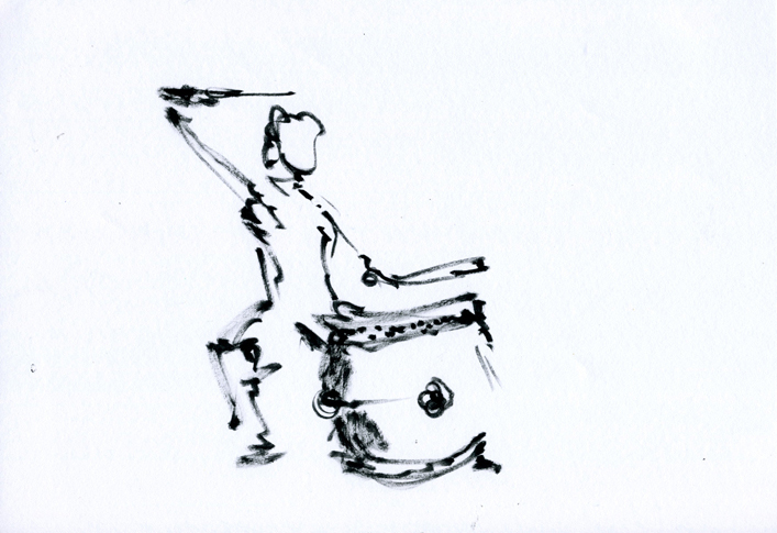 Urban Sketchers Australia: Taiko drumming in Sydney