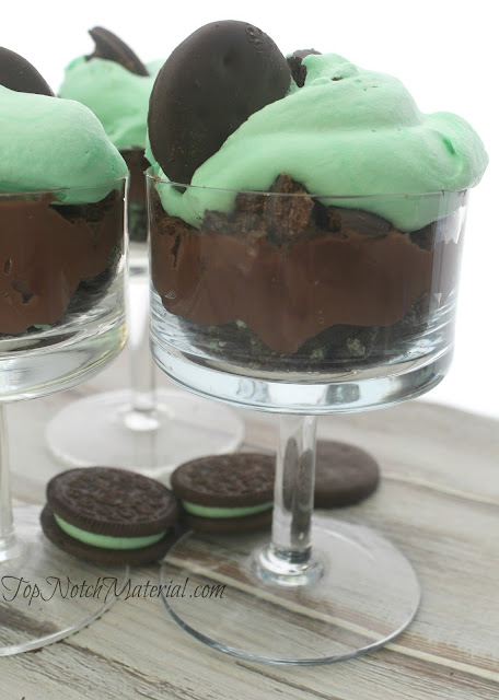 Top Notch Material: Chocolate Mint Cookie Trifle