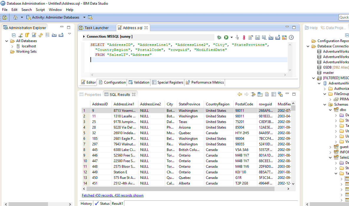 JDBC Driver using IBM Data Studio