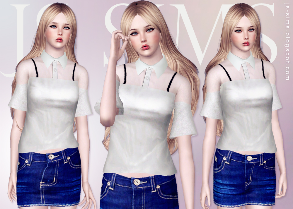 [JS SIMS 3] Stylish Mesh Blouse－JS SIMS｜痞客邦