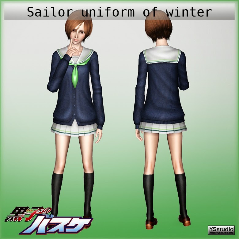 My own World: Japanese School Uniform I for The Sims 3