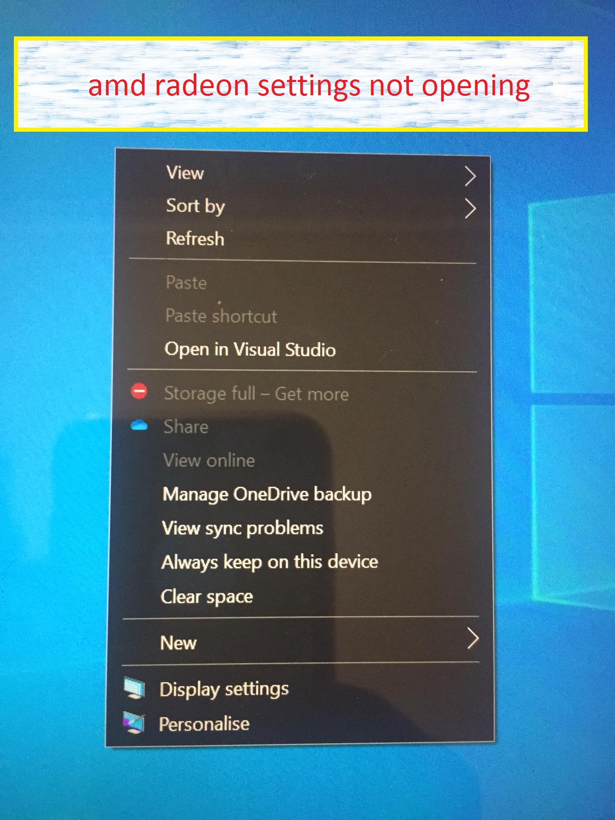 amd radeon settings not opening