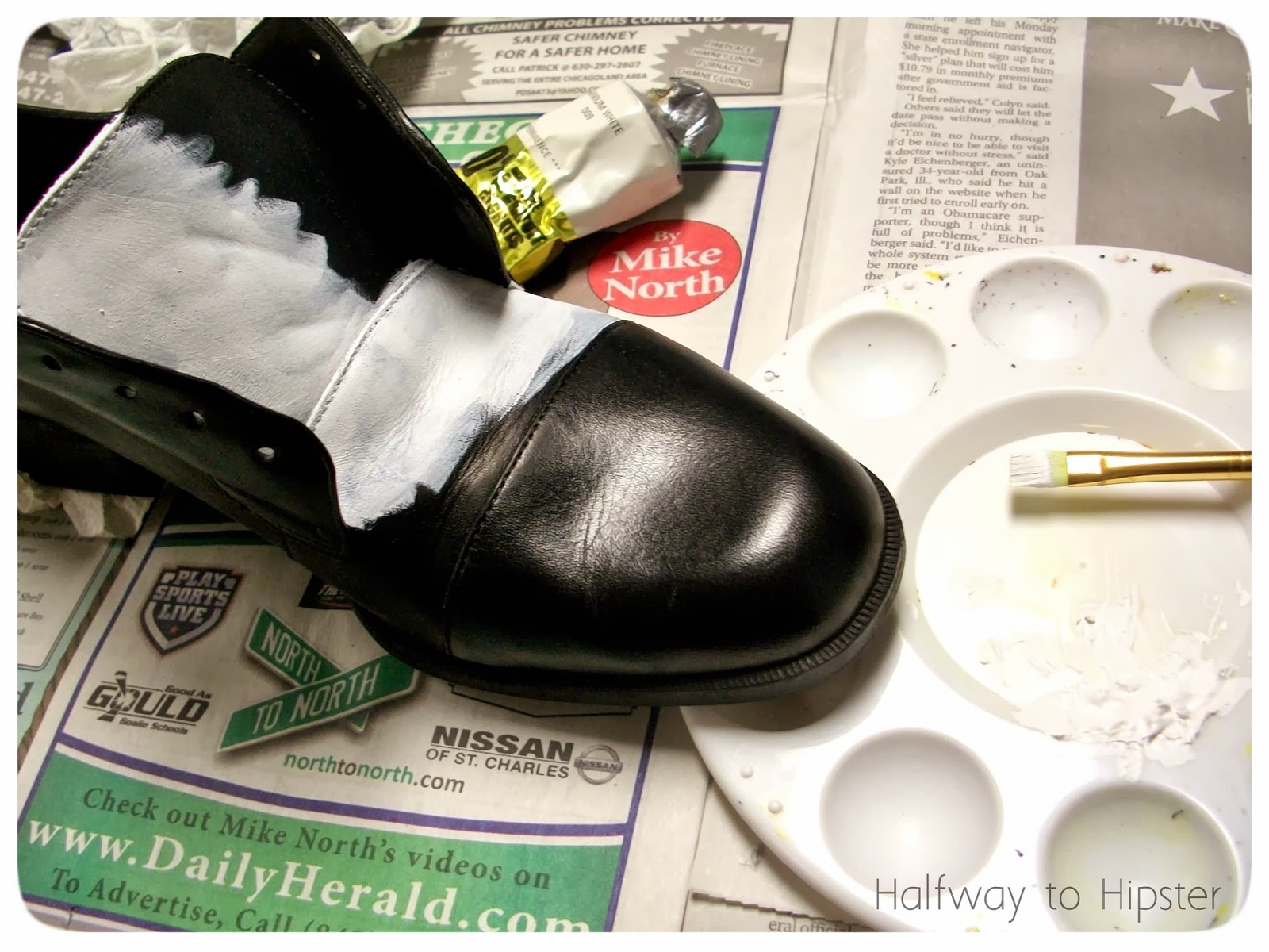 Halfway To Hipster: DIY Spectator Shoes