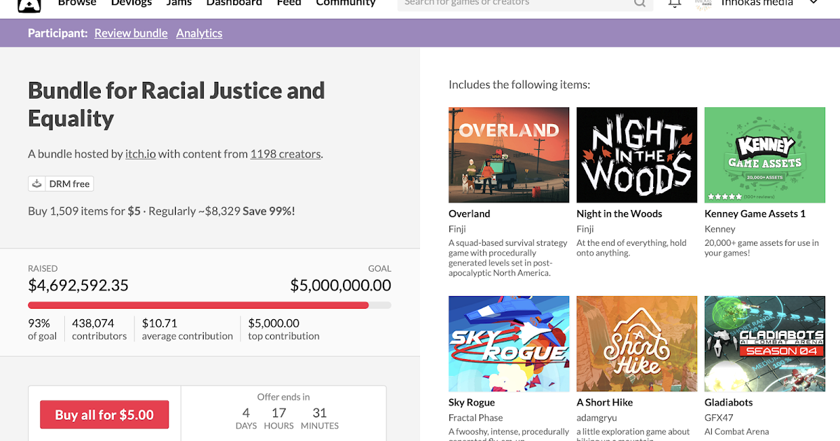 Bundle for Racial Justice and Equality on itch.io