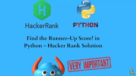 Find the Runner-Up Score! in Python - Hacker Rank Solution | Apna Hindi ...