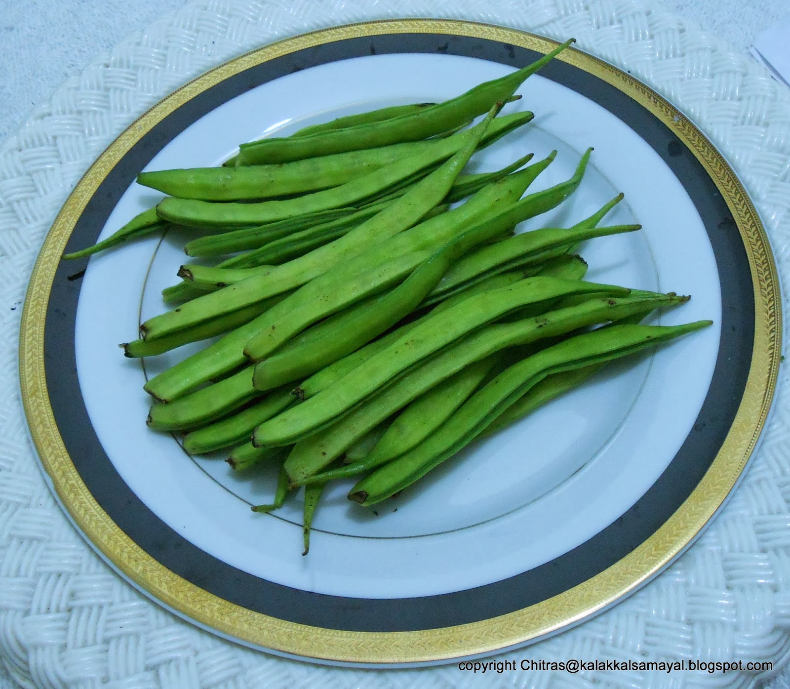 kalakkalsamayal: Kothavarangai Poriyal - Cluster Beans Stir Fry