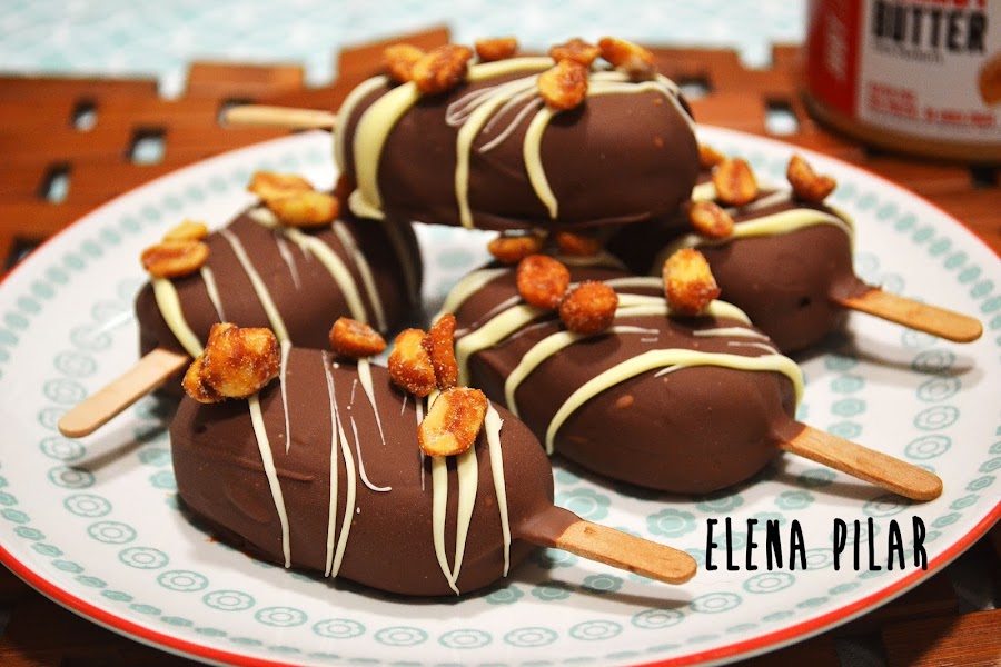 Mini magnum de plátano y mantequilla de cacahuete | Cocina