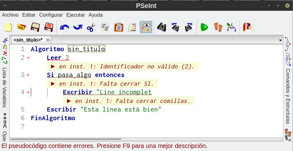 Cucarachas Racing: Actualización de PSeInt: las mejoras que se ven