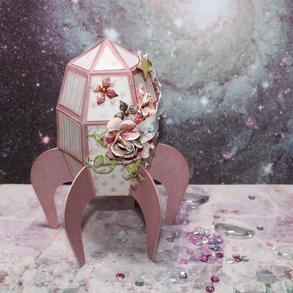 My Craft and Garden Tales: A pink rocket - gift box with template