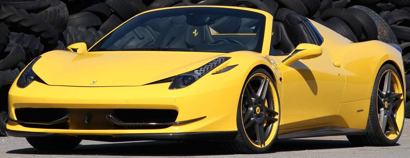 Gambar Mobil Ferrari Warna Kuning