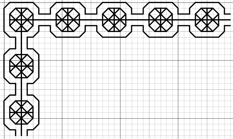 Imaginesque: Blackwork Border Pattern