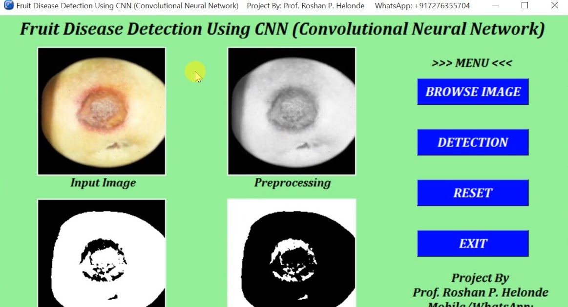 Fruit Disease Detection Using Cnn Convolutional Neural Network Python Project With Source Code
