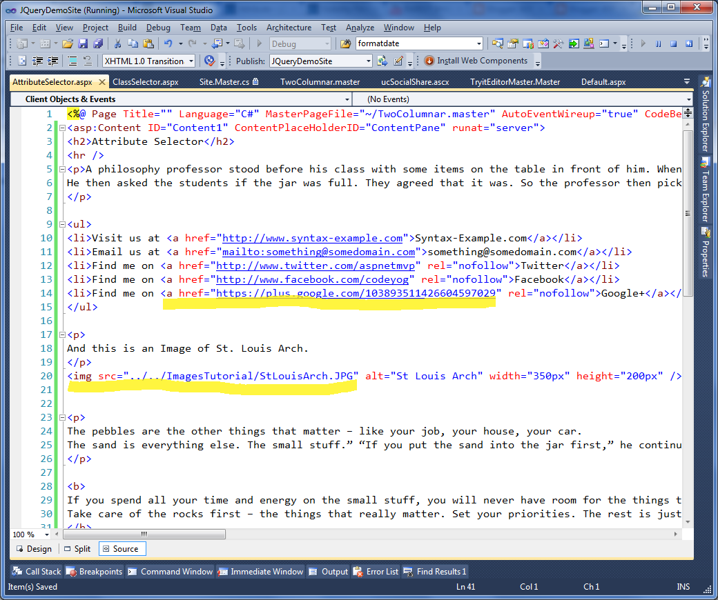 Attribute Selector examples in JQuery - Asp.Net, C#, SQL Blog Attribute Selector examples in JQuery - Asp.Net, C#, SQL Blog