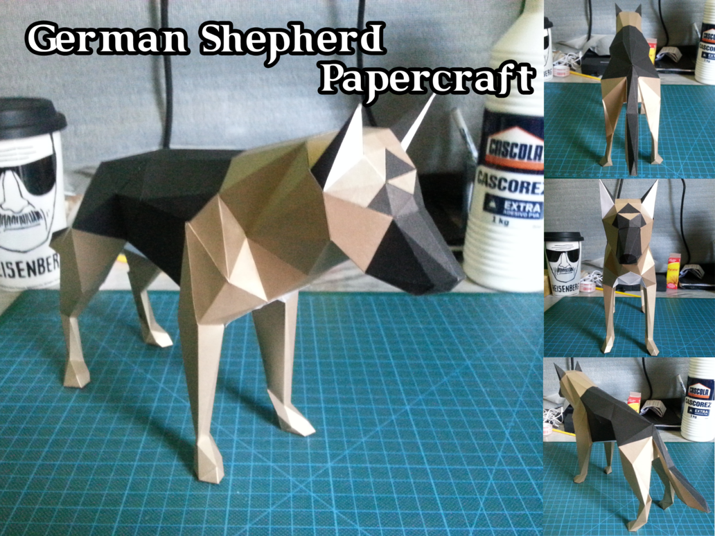 German Shepherd Papercraft | Paperized Crafts