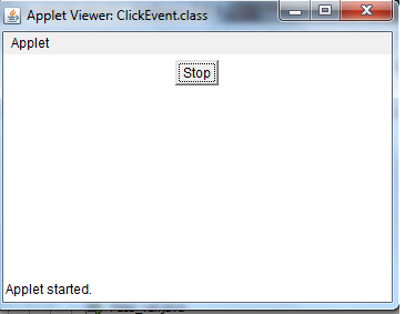 Advanced Java: Practical 5: Develop an applet that contains one button ...