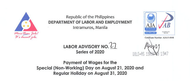 DOLE Pay Rules For August 21 And 31 2020 Holidays dole-pay-rules-for-august-21-and-31-2020-holidays