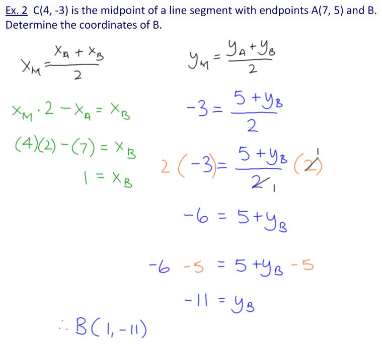 M^3 (Making Math Meaningful): MPM2D - Day 17: Midpoint