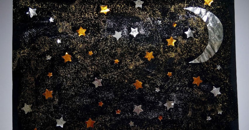 Joyful Learning Home Preschool : Fun With Letter N - Creating a Night Sky