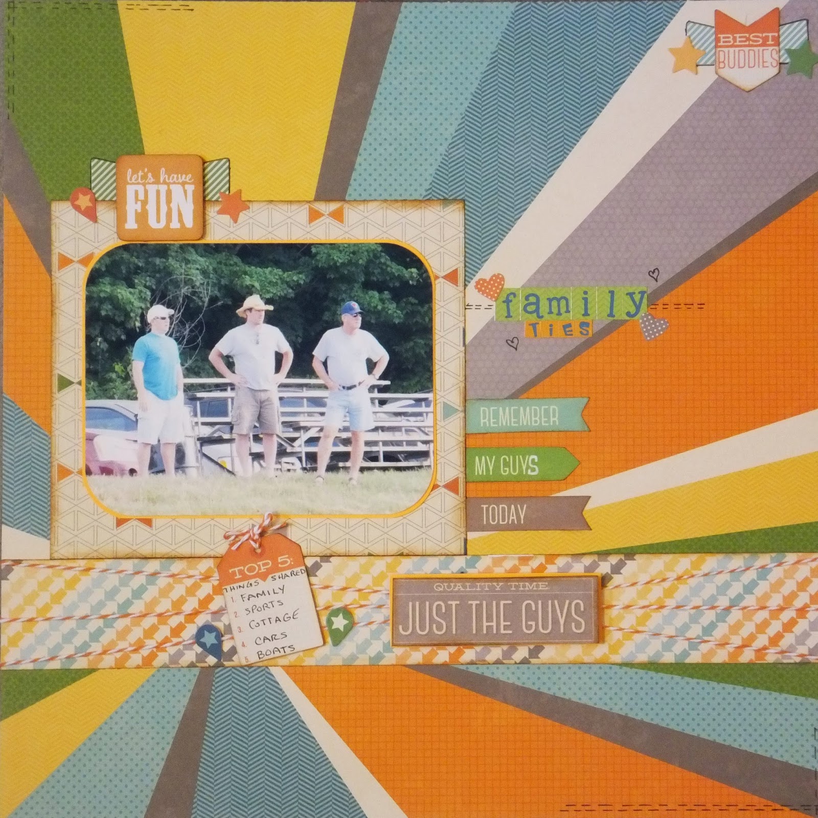 Bee Cee Creativity: Boys Rule Scrapbooking Kit.. and the men in my life