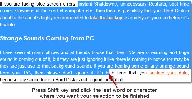 How to select Text (Mouse Tricks and Shortcuts) : A Complete tutorial ...