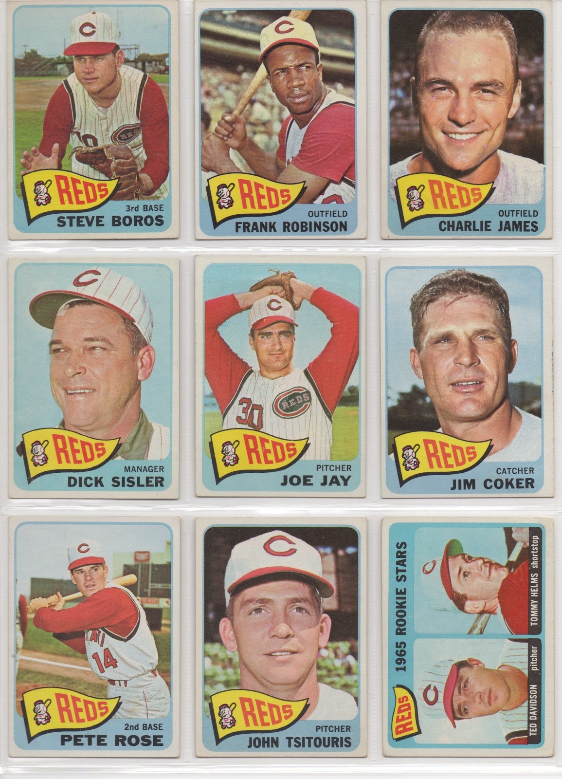 Cincinnati Reds Baseball Card Collector: 1965 Topps Cincinnati Reds ...