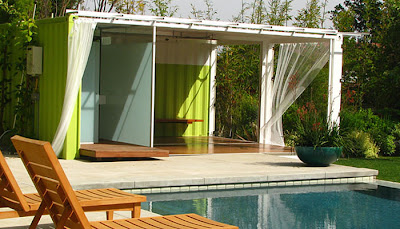 Shipping Container Homes: IC Green Container Pool Changing Room