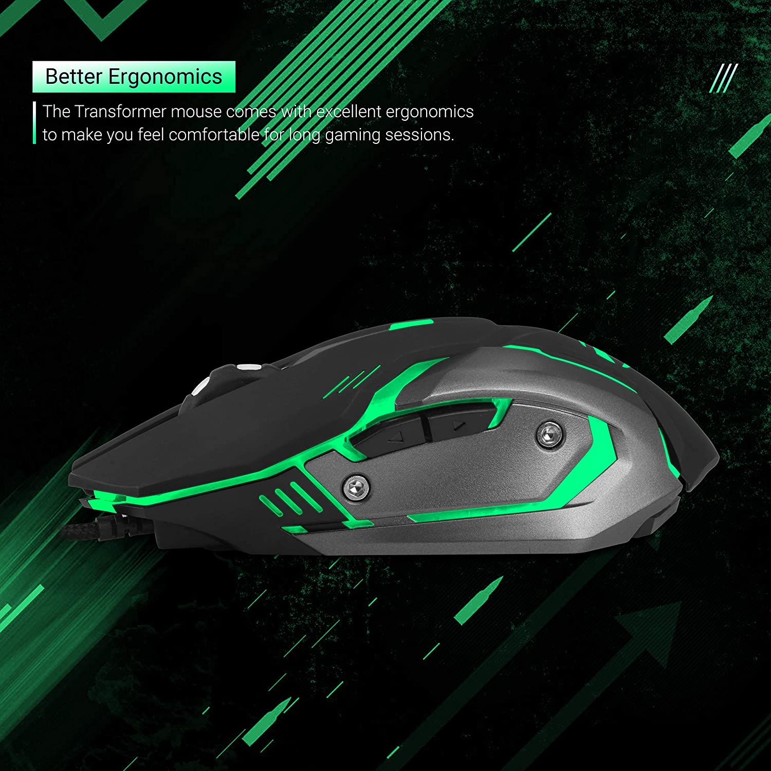 Zebronics Zeb-Transformer-M Optical USB Gaming Mouse with LED Effect ...