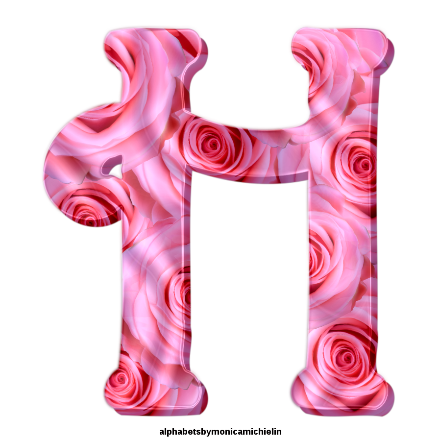 Monica Michielin Alphabets: PINK ROSE ALPHABET HARRINGTON LETTER, ICONS ...