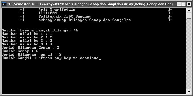 "MooKonong Go-Blog": Menghitung Jumlah Bilangan Genap dan Ganjil "Array ...