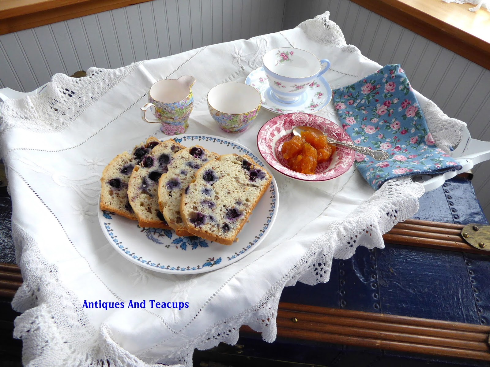 Antiques And Teacups: Blueberry Tea Bread and Shelley Sunroom Tea For ...