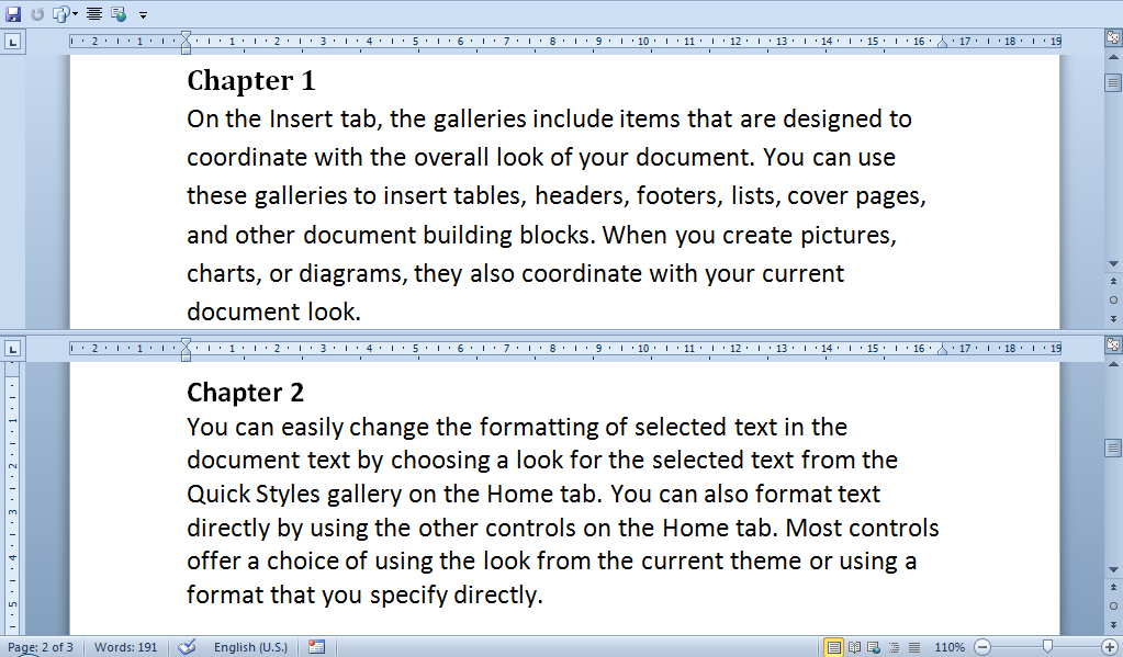 VIEW TAB IN MS WORD
