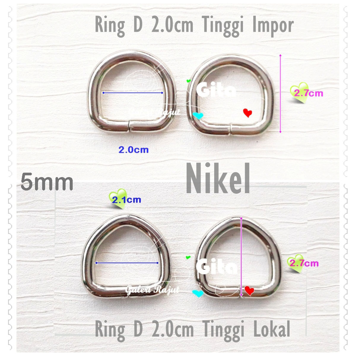 Gita Galeri Rajut: Aksesoris Tas: Pengait, Ring Tas, & Ring Jalan