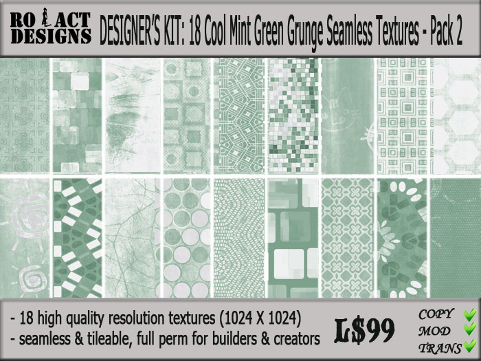 Ro!Act Designs: ..::RO!ACT::..DESIGNS Builder's Kits: 4 new texture sets