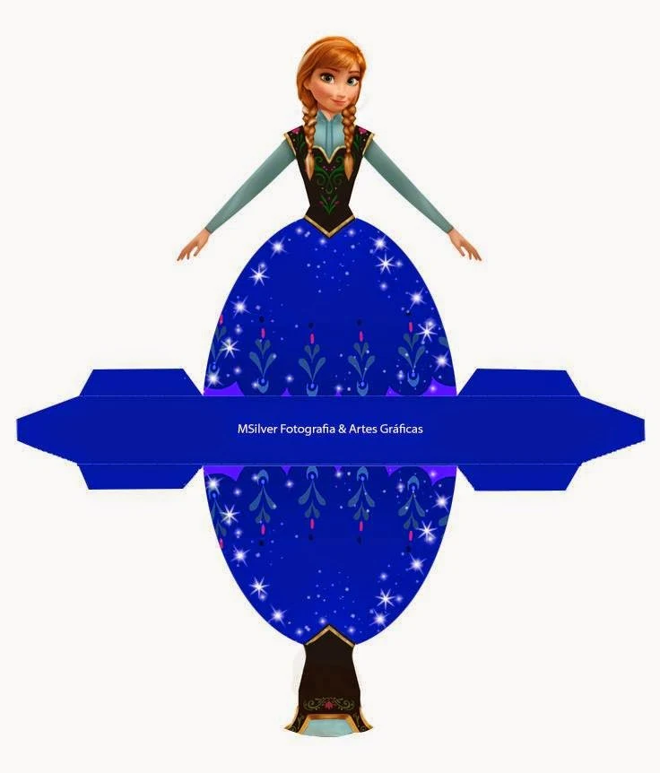 Anna from Frozen: Free Printable Dress Shaped Box. - Oh My Fiesta! in ...