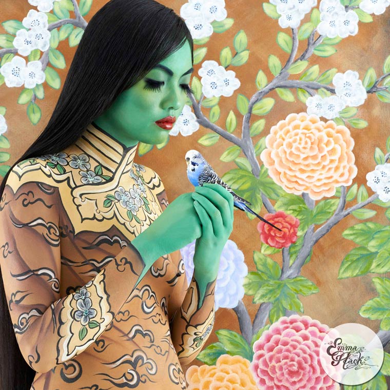 Birds and Girls - A arte de body painting de Emma Hack | Marte é para ...