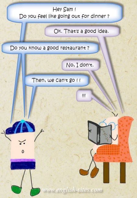 Sam doesn't feel like going out for dinner | Comics and Sketches