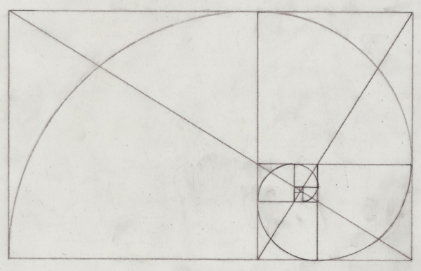 jsf artwork: Sacred Geometry - Golden Spiral Construction