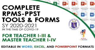 Complete RPMS-PPST TOOLS & FORMS for TI-III & MTI-IV (SY 2020-2021 ...