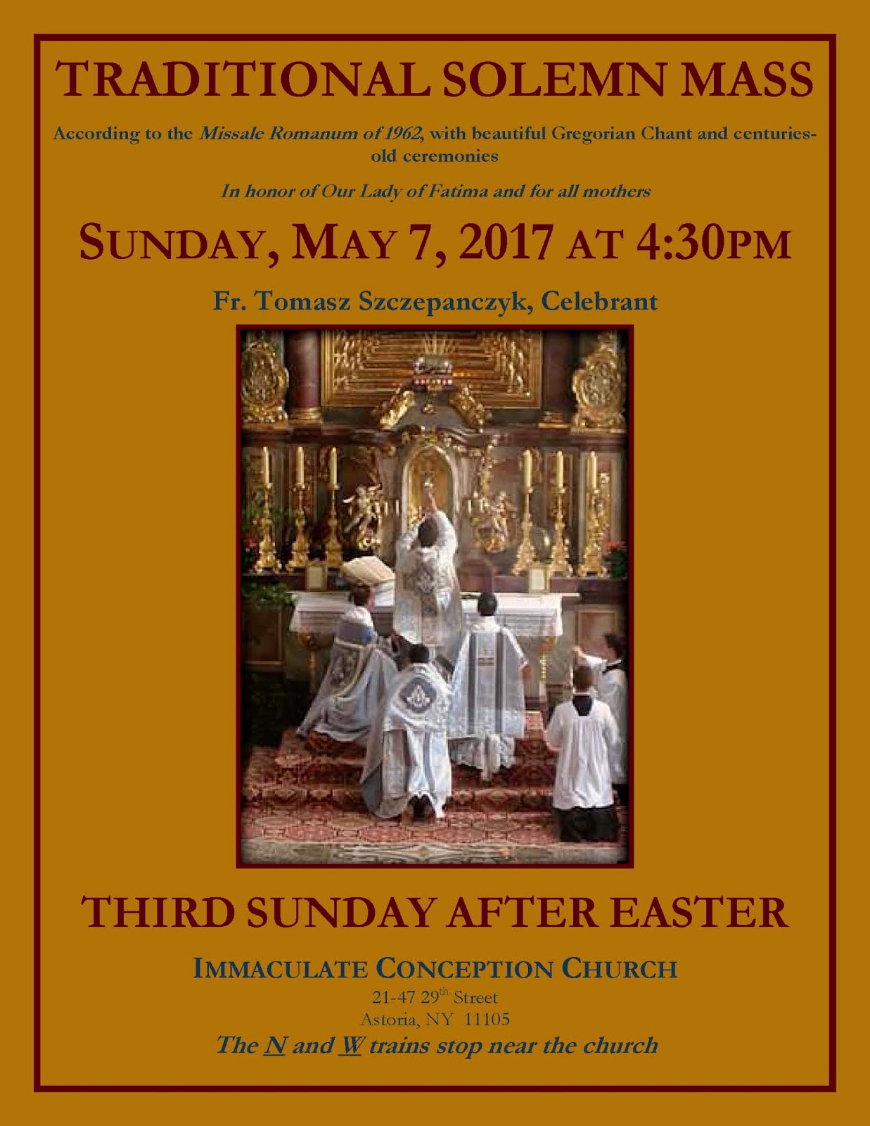 Brooklyn Latin Mass: Third Sunday After Easter